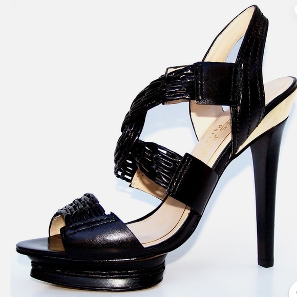 Charles Jourdan | Shoes | Charles Jourdan Black Leather Heels Size ...